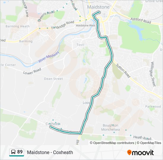 89 Route: Schedules, Stops & Maps - Maidstone (Updated)