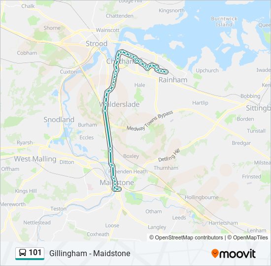 101 Route: Schedules, Stops & Maps - Maidstone (Updated)