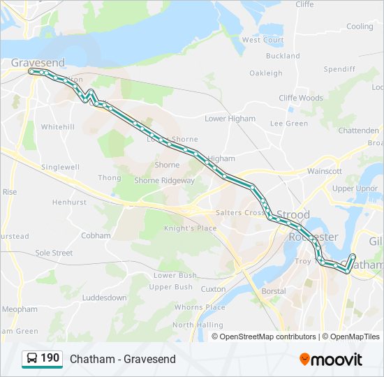 190 Route: Schedules, Stops & Maps - Gravesend (Updated)