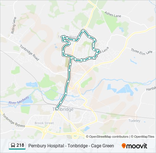 218 Route: Schedules, Stops & Maps - Tonbridge (Updated)
