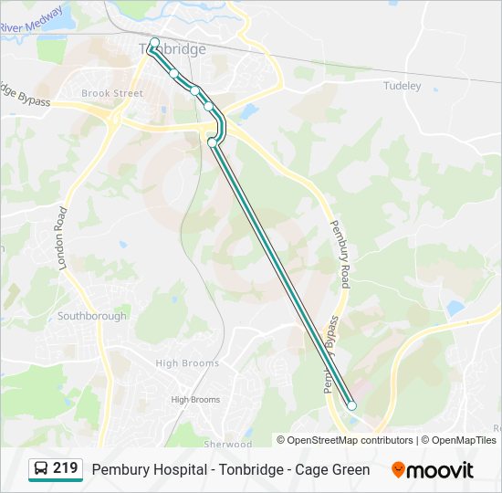 219 Route: Schedules, Stops & Maps - Tonbridge (Updated)