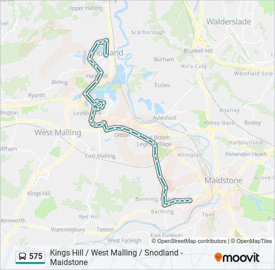 575 Route: Schedules, Stops & Maps - Snodland (Updated)