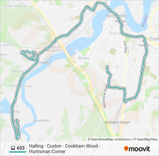653 Route: Schedules, Stops & Maps - Halling (Updated)