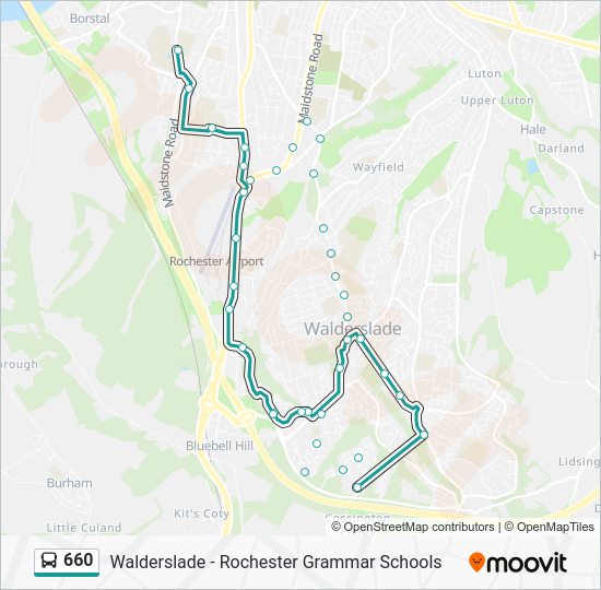 660 Route: Schedules, Stops & Maps - Walderslade (Updated)
