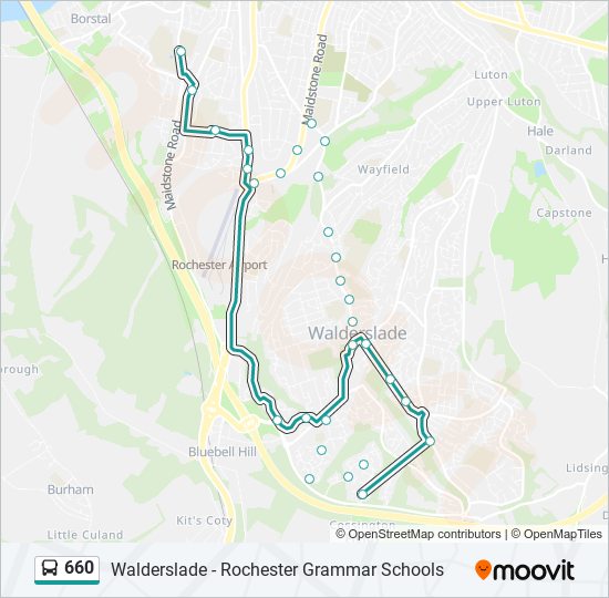 660 Route: Schedules, Stops & Maps - Walderslade (Updated)
