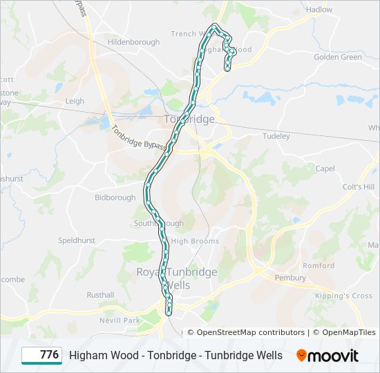 776 Route: Schedules, Stops & Maps - Tunbridge Wells (Updated)