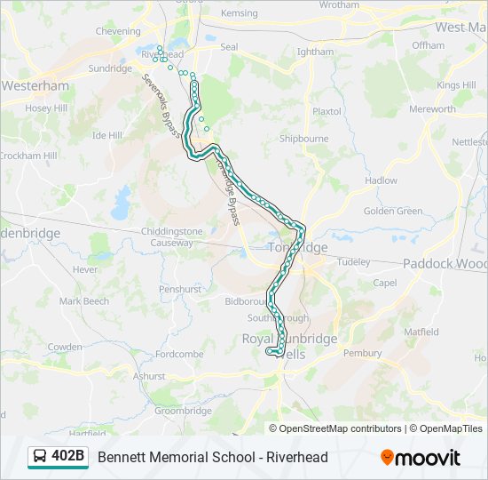 402b Route: Schedules, Stops & Maps - Tunbridge Wells (Updated)