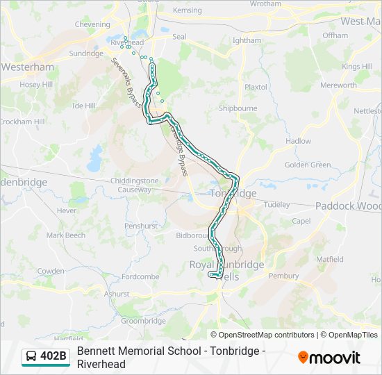 402B Route: Schedules, Stops & Maps - Tunbridge Wells (Updated)