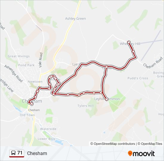 71 Route: Schedules, Stops & Maps - Chesham (Updated)