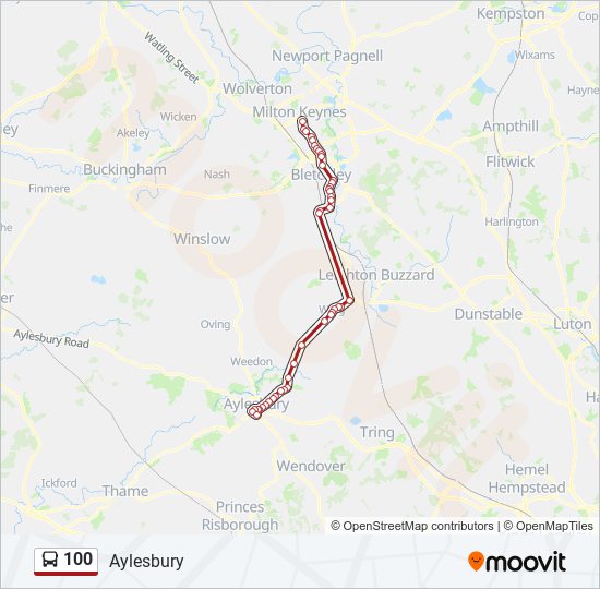 100 Route: Schedules, Stops & Maps - Aylesbury (Updated)