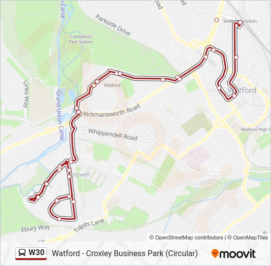 w30 Route: Schedules, Stops & Maps - Holywell (Updated)