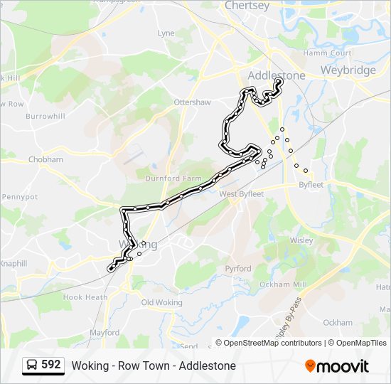 592 Route: Schedules, Stops & Maps - Addlestone (Updated)