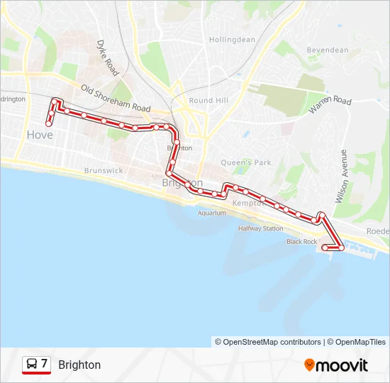 7 Route: Schedules, Stops & Maps - Brighton (Updated)