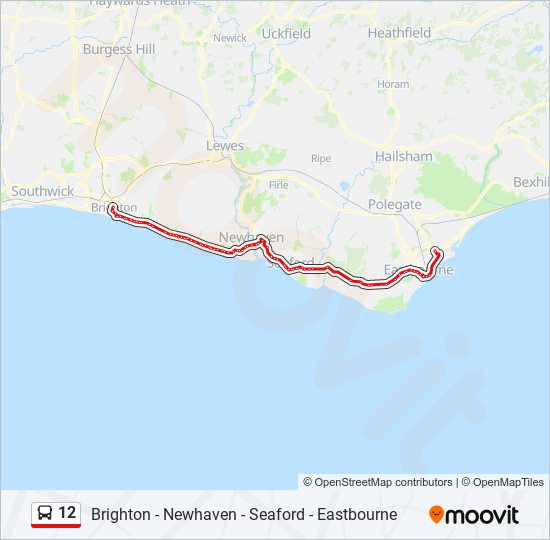 12 Route: Schedules, Stops & Maps - Roselands (Updated)