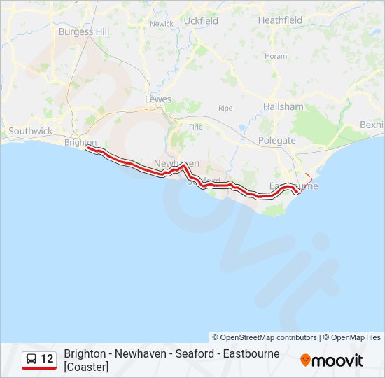 12 Route: Schedules, Stops & Maps - Kemp Town (Updated)
