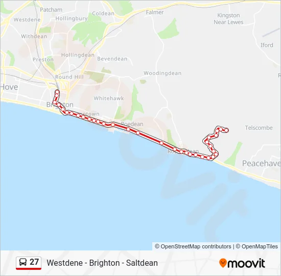 27 Route: Schedules, Stops & Maps - Brighton (Updated)
