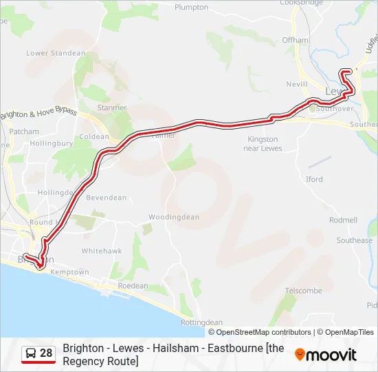 28 Route: Schedules, Stops & Maps - Brighton (Updated)