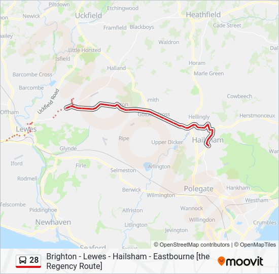28 Route: Schedules, Stops & Maps - Hailsham (Updated)