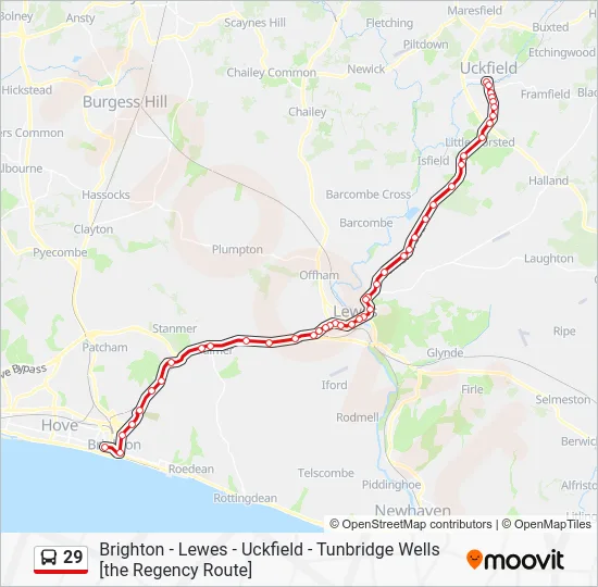 29 Route: Schedules, Stops & Maps - Uckfield (Updated)