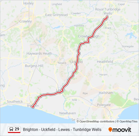 29 Route: Schedules, Stops & Maps - Tunbridge Wells (Updated)