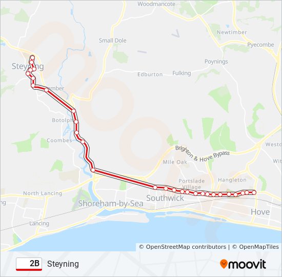 2b Route: Schedules, Stops & Maps - Steyning (Updated)