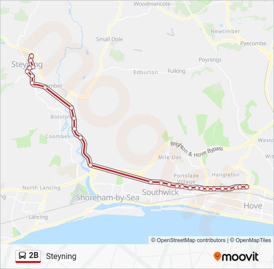2B Route: Schedules, Stops & Maps - Steyning (Updated)