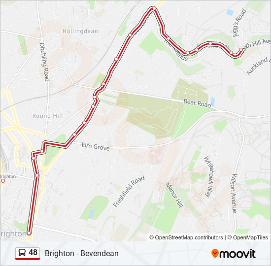 48 Route: Schedules, Stops & Maps - Bevendean (Updated)