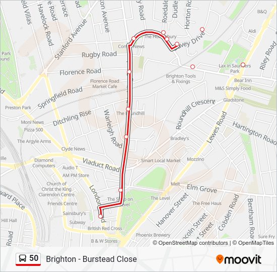 50 Route: Schedules, Stops & Maps - Brighton (Updated)