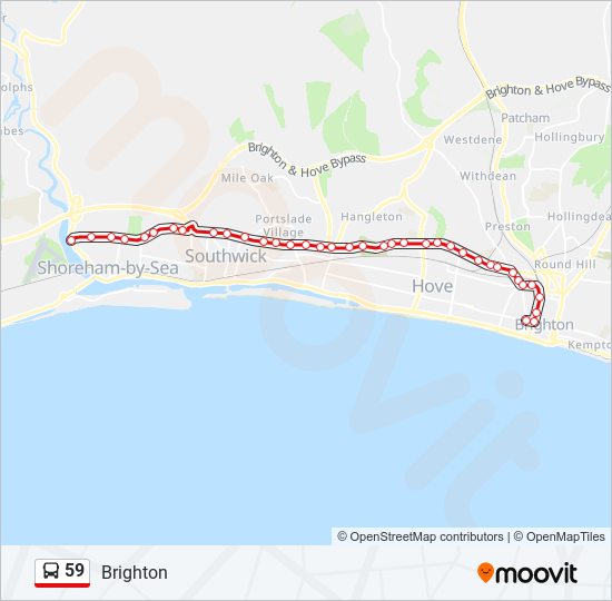 59 Route: Schedules, Stops & Maps - Brighton (Updated)