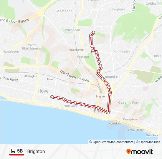 5B Route: Schedules, Stops & Maps - Brighton (Updated)
