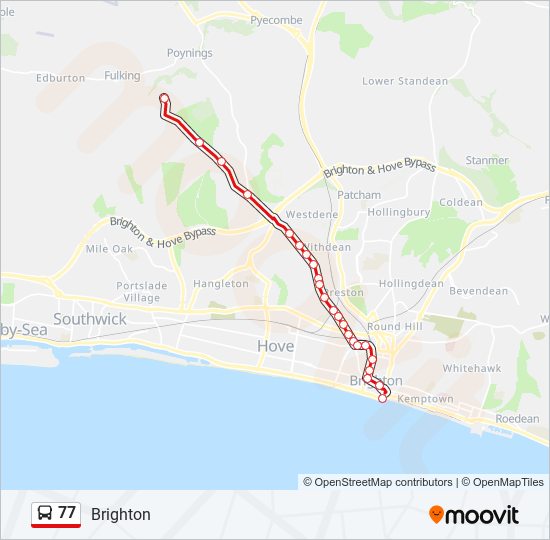 77 Route: Schedules, Stops & Maps - Brighton (Updated)