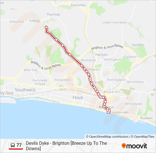 77 Route: Schedules, Stops & Maps - Brighton (Updated)