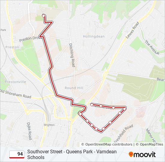 94 Route: Schedules, Stops & Maps - Brighton (Updated)