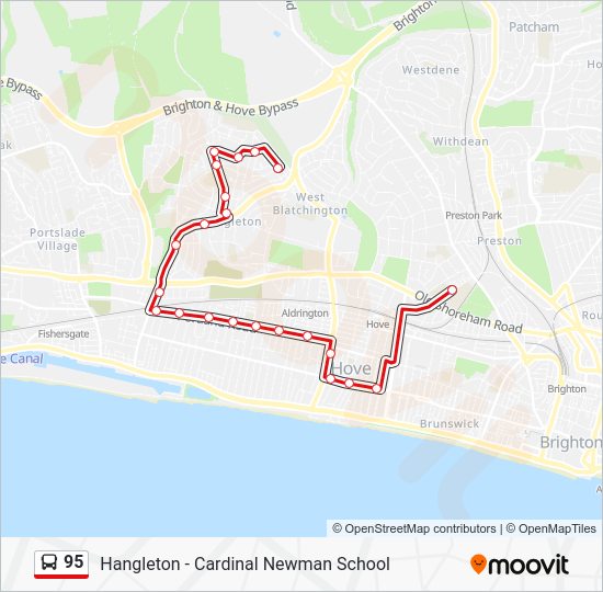95 Route: Schedules, Stops & Maps - Hove (Updated)