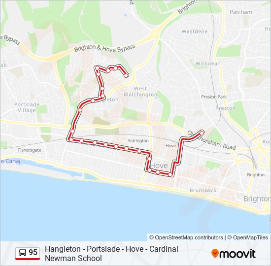 95 Route: Schedules, Stops & Maps - Hove (Updated)