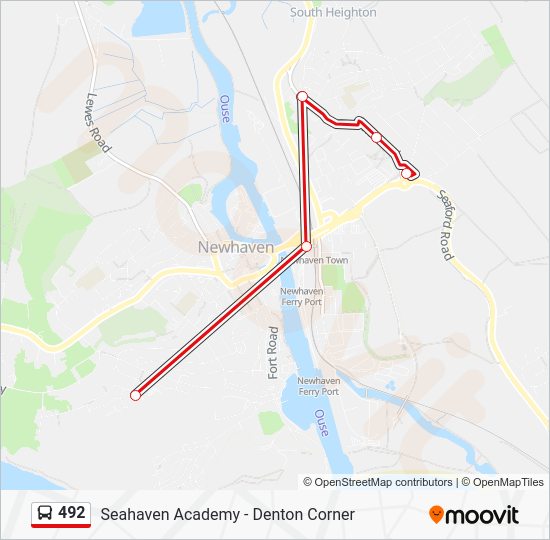 492 Route: Schedules, Stops & Maps - Newhaven (Updated)