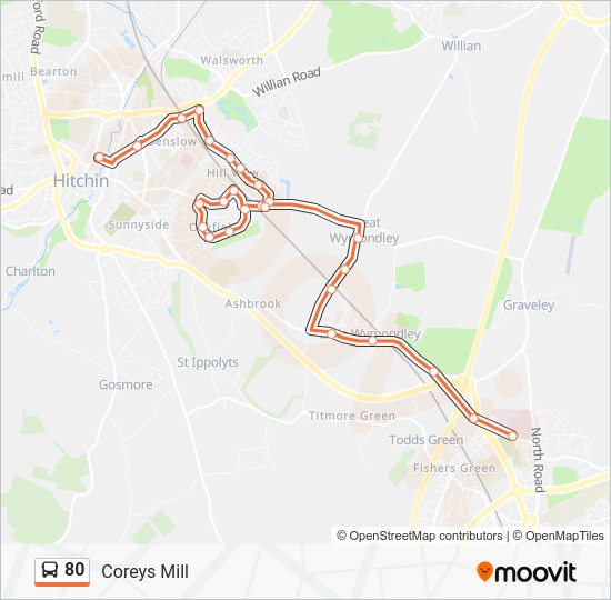 80 Route: Schedules, Stops & Maps - Coreys Mill (Updated)
