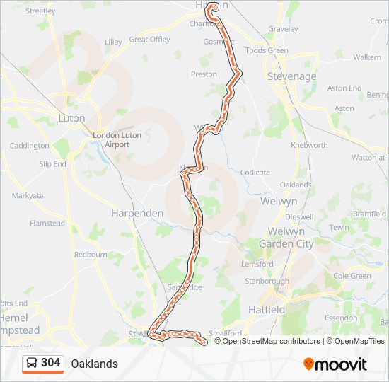 304 Route: Schedules, Stops & Maps - Oaklands (Updated)