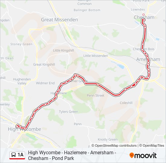1a Route: Schedules, Stops & Maps - Chesham (Updated)