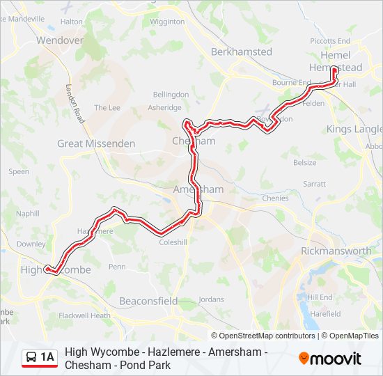 1a Route: Schedules, Stops & Maps - Hemel Hempstead (Updated)