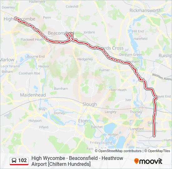 102 Route: Schedules, Stops & Maps - Heathrow Airport (Updated)