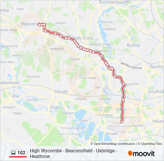 102 Route: Schedules, Stops & Maps - Beaconsfield (Updated)