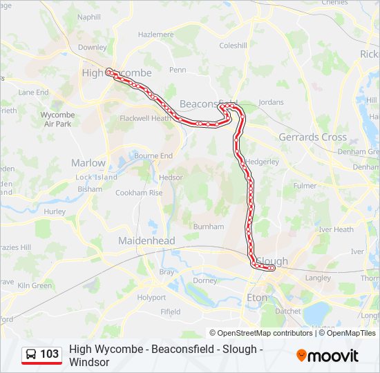 103 Route: Schedules, Stops & Maps - Slough Town Centre (Updated)