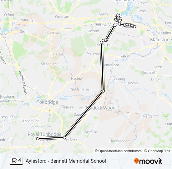 4 Route: Schedules, Stops & Maps - Tunbridge Wells (Updated)