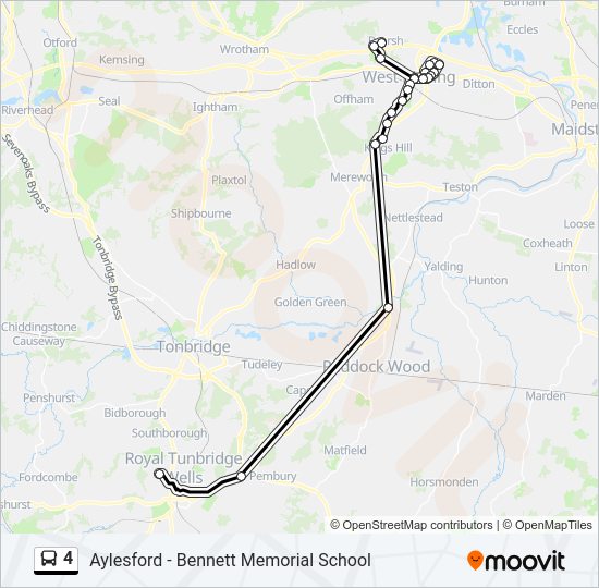4 Route: Schedules, Stops & Maps - Ryarsh (Updated)