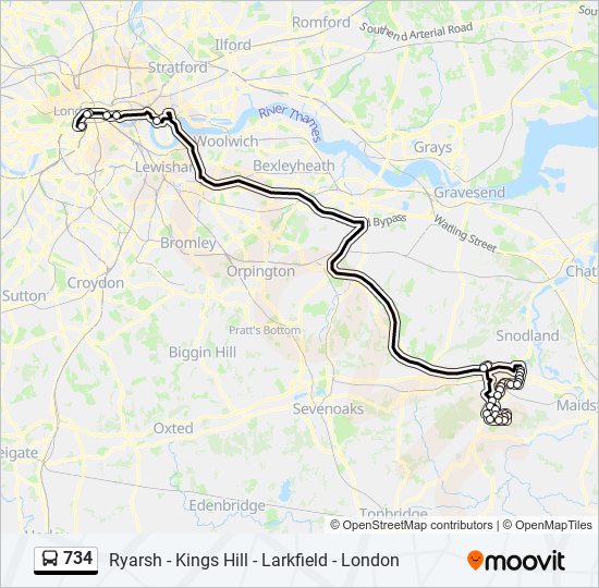 734 Route: Schedules, Stops & Maps - Waterloo (Updated)