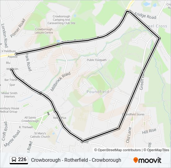 226 Route: Schedules, Stops & Maps - Crowborough (Updated)