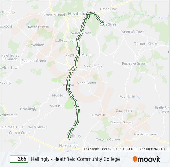 266 Route: Schedules, Stops & Maps - Hellingly (Updated)