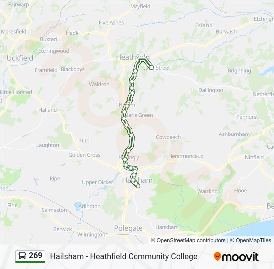 269 Route: Schedules, Stops & Maps - Hailsham (Updated)