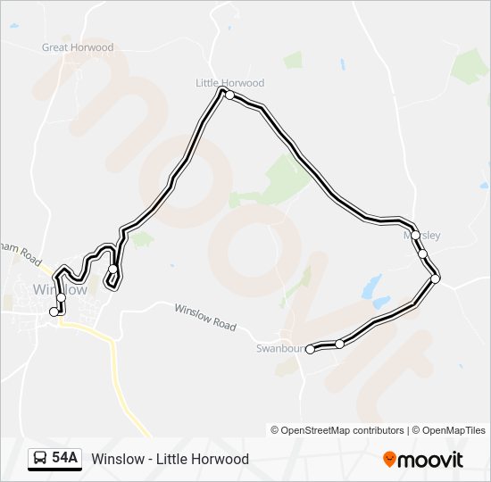 54a Route: Schedules, Stops & Maps - Winslow (Updated)